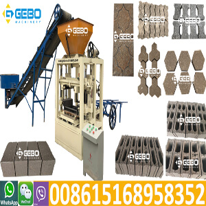 Testing of QT4-24 semi-automatic hollow block making machine for Congo ...